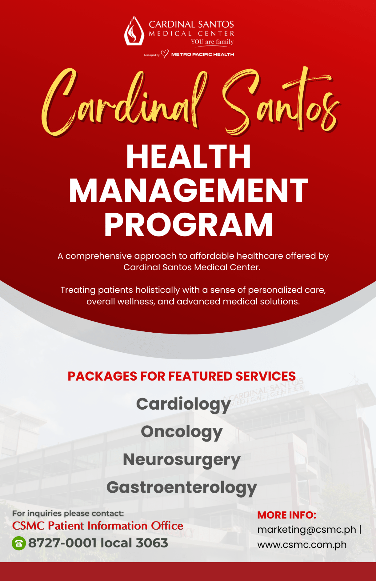 New Health Management Program focuses on premier healthcare for ...